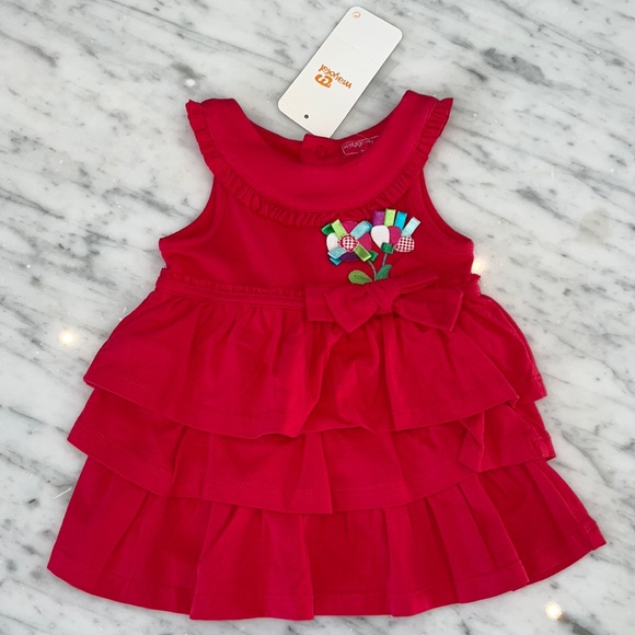 Mayoral | Dresses | New Mayoral Knit Tiered Appliqu Floral Ribbon Dress ...